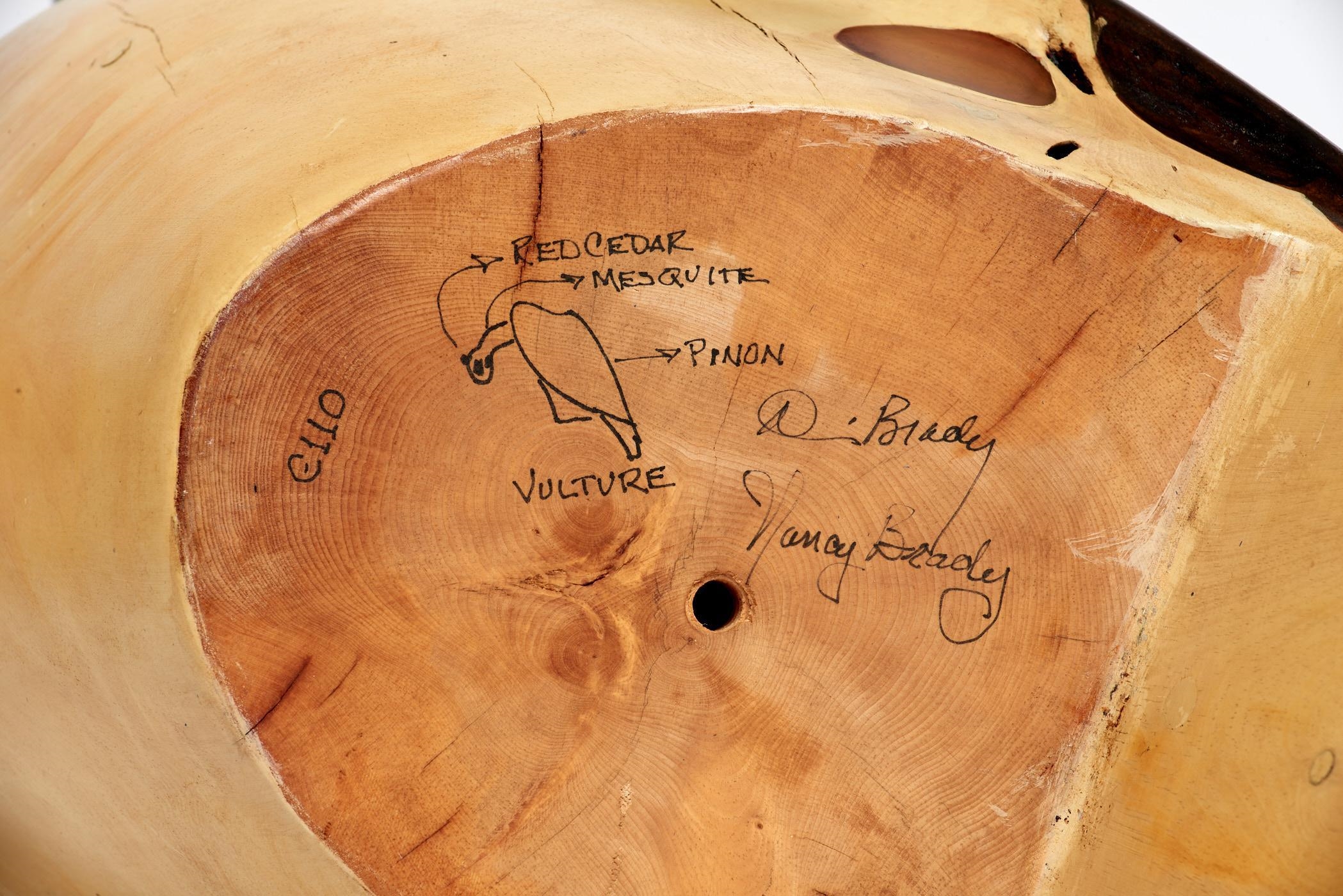 Nancy & Dennis Brady | Carved and painted red cedar | MutualArt