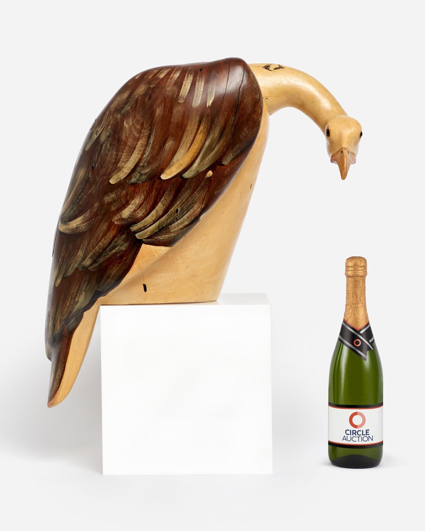 Nancy & Dennis Brady | Carved and painted red cedar | MutualArt