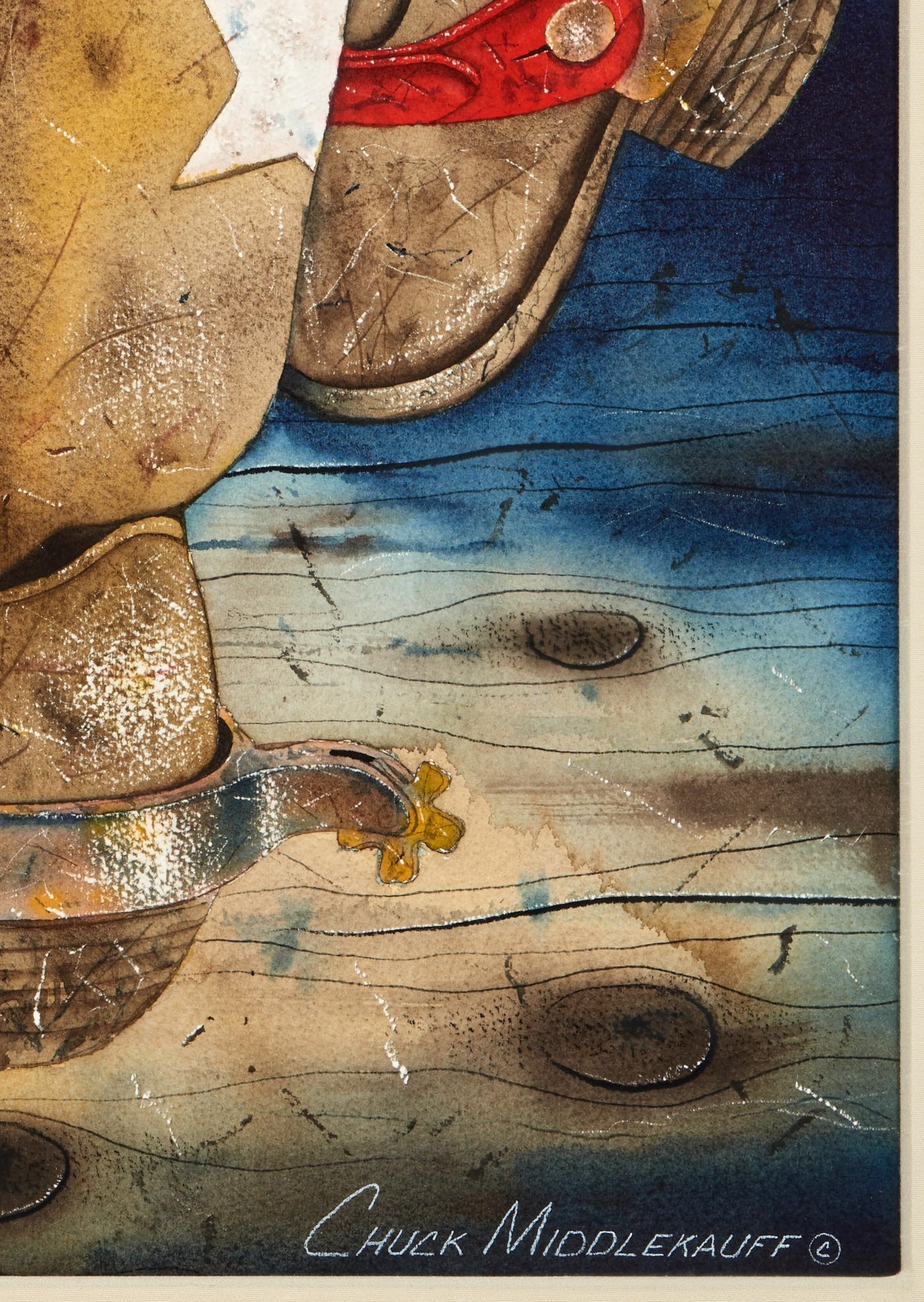 Chuck Middlekauff | CHUCK MIDDLEKAUFF Rope Trick (Watercolor) | MutualArt