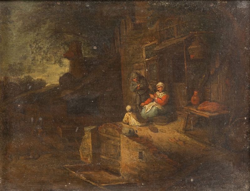 Flemish School 17th Century | Spinning Woman | MutualArt