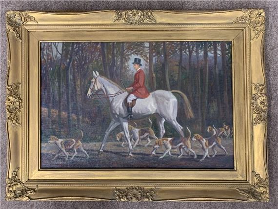 Geoffrey Mortimer | Fox hunting scene with King Edward VIII on ...