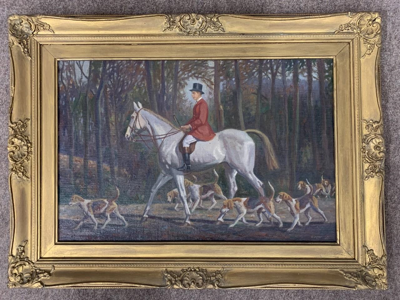 Geoffrey Mortimer | Fox hunting scene with King Edward VIII on ...