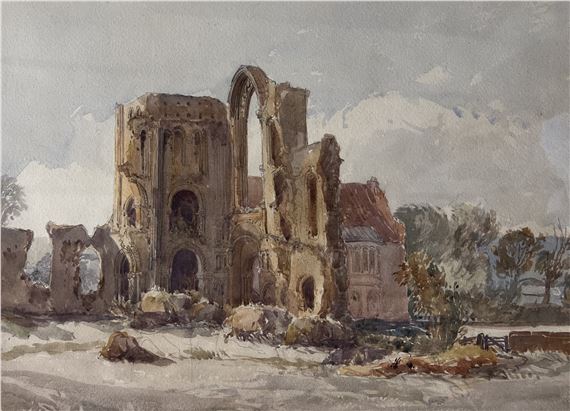 Joseph Barker | Landscape with church ruins | MutualArt