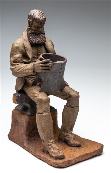 Ned Kelly | A studio pottery sculpture of Ned Kelly | MutualArt