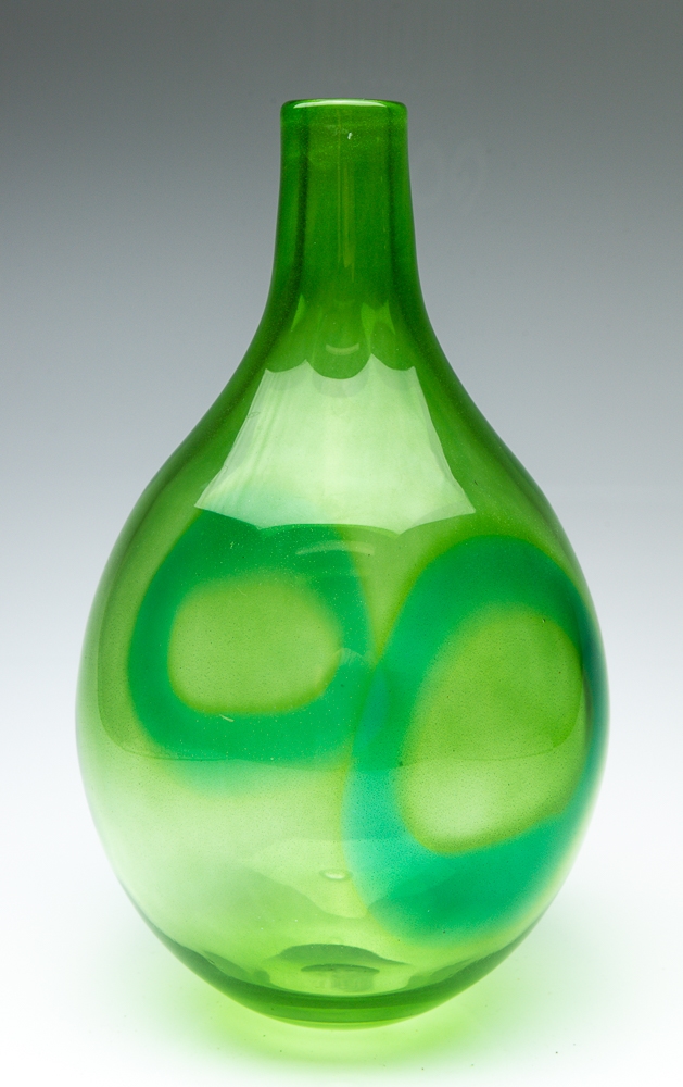 Gunnel Sahlin | A green Kosta Boda bottle vase | MutualArt