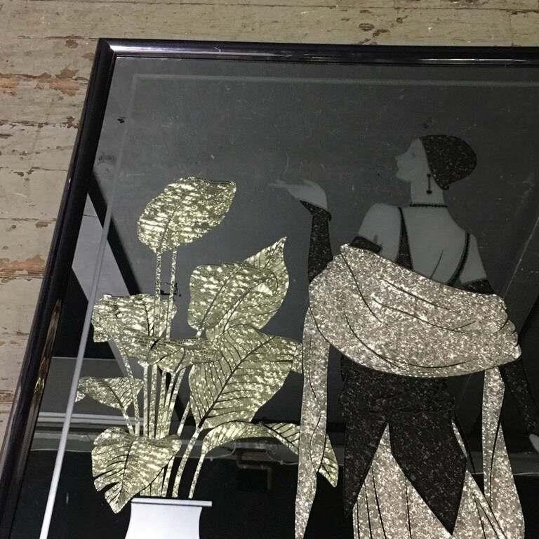 Erté | Lady On Mirrored Back | MutualArt