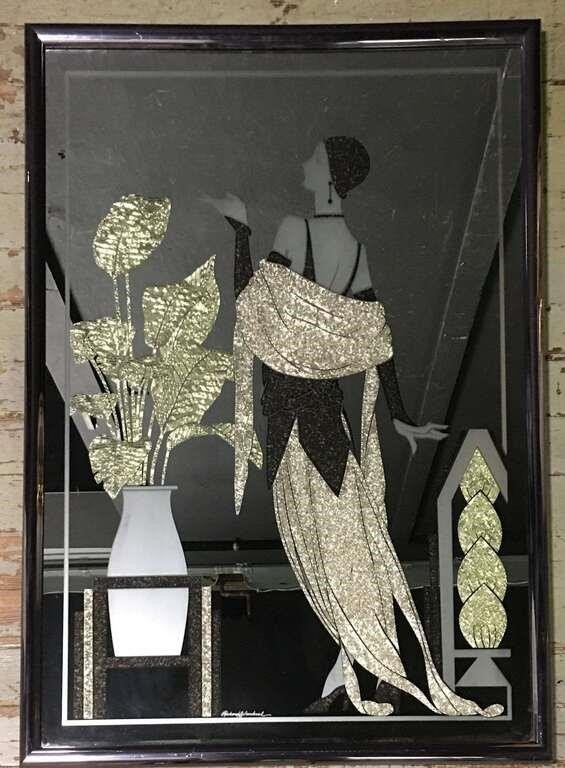 Erté | Lady On Mirrored Back | MutualArt