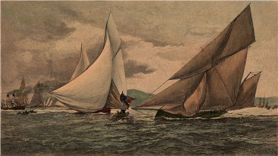 Frederic B. Schell | A Yacht Race in Sydney Harbour | MutualArt