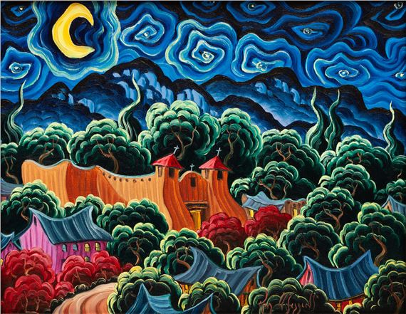 Kim Wiggins | Under the Lights of Taos (2011) | MutualArt