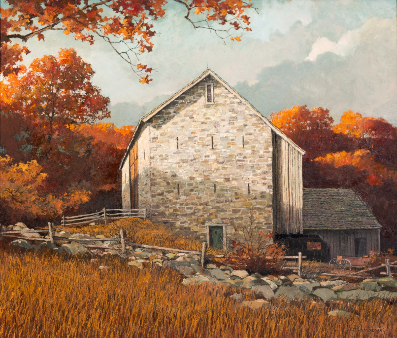 Eric Sloane | White Barn | MutualArt