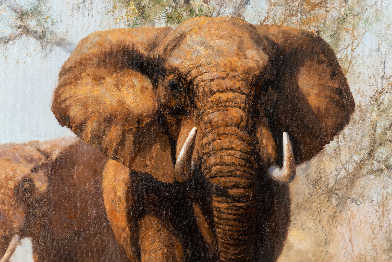 David Shepherd | Two Elephants (1989) | MutualArt
