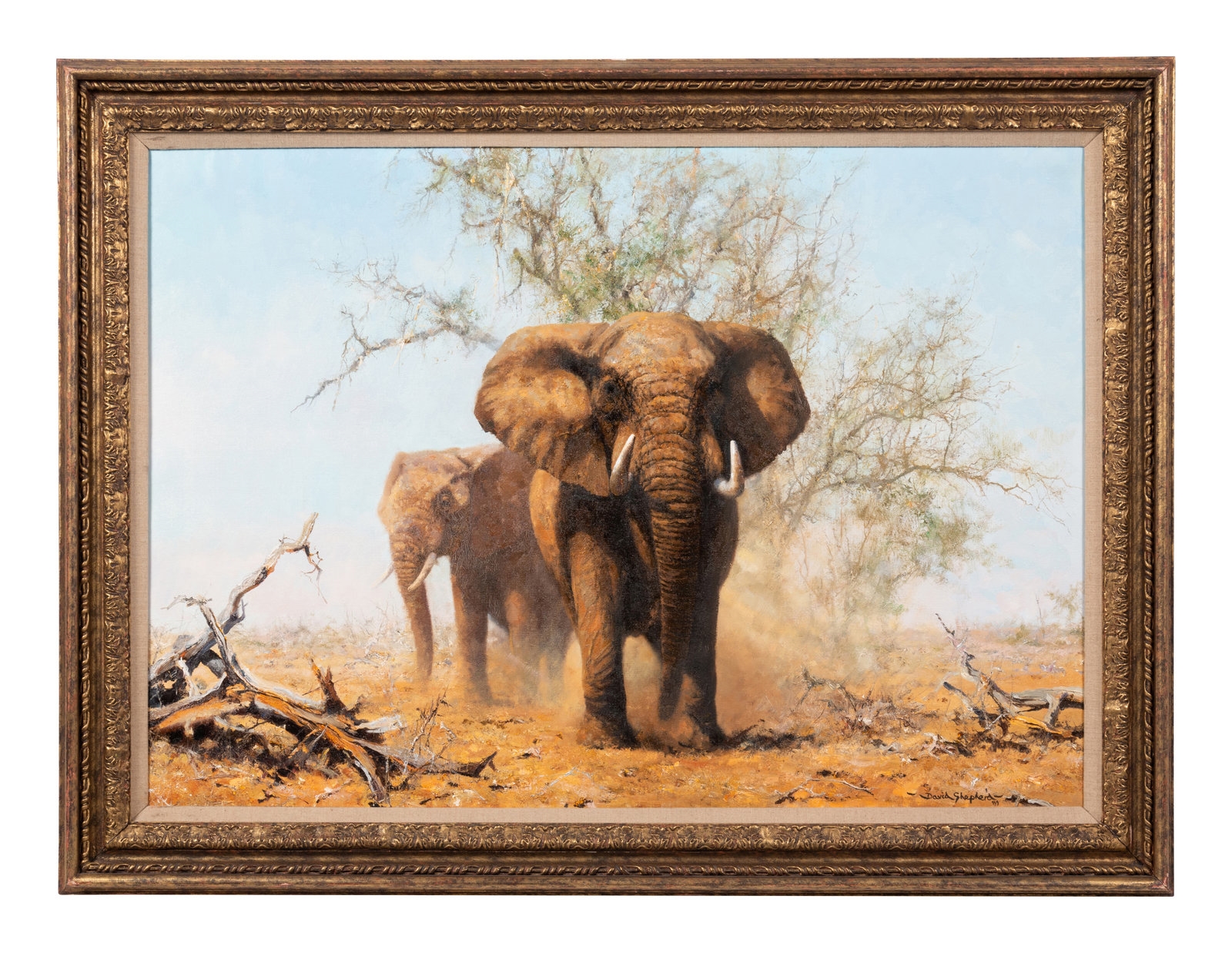 David Shepherd | Two Elephants (1989) | MutualArt