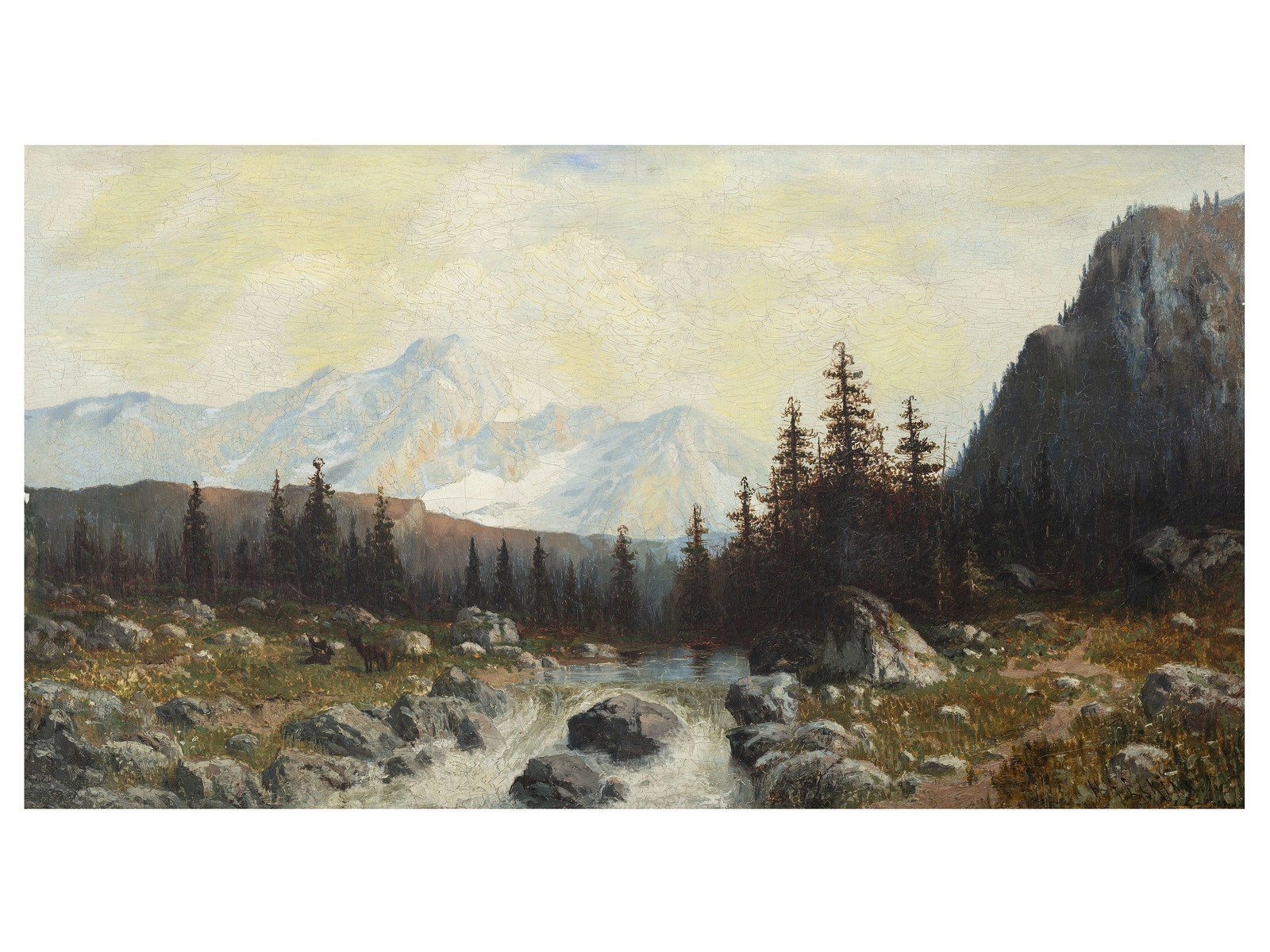 Henry Arthur Elkins | Forest with River | MutualArt