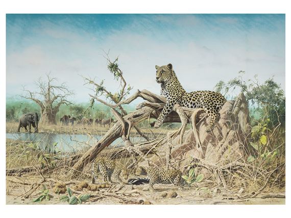 Craig Bone | Cheetah and Her Cubs | MutualArt