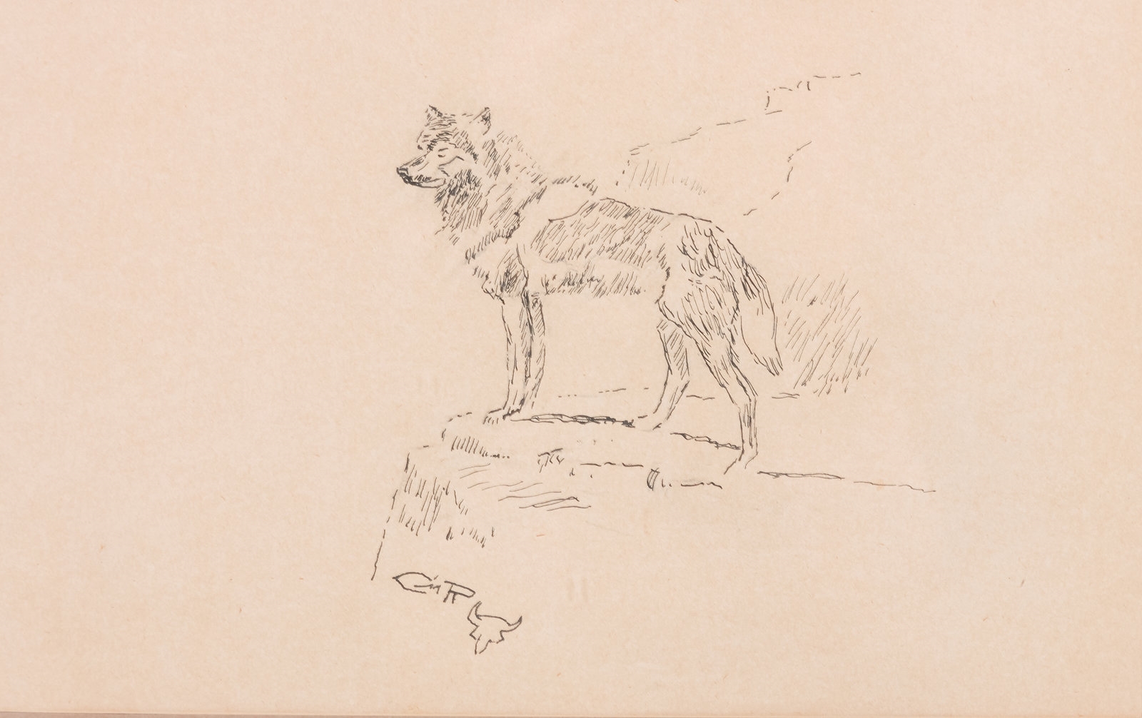 Charles Marion Russell | Wolf Facing Left | MutualArt