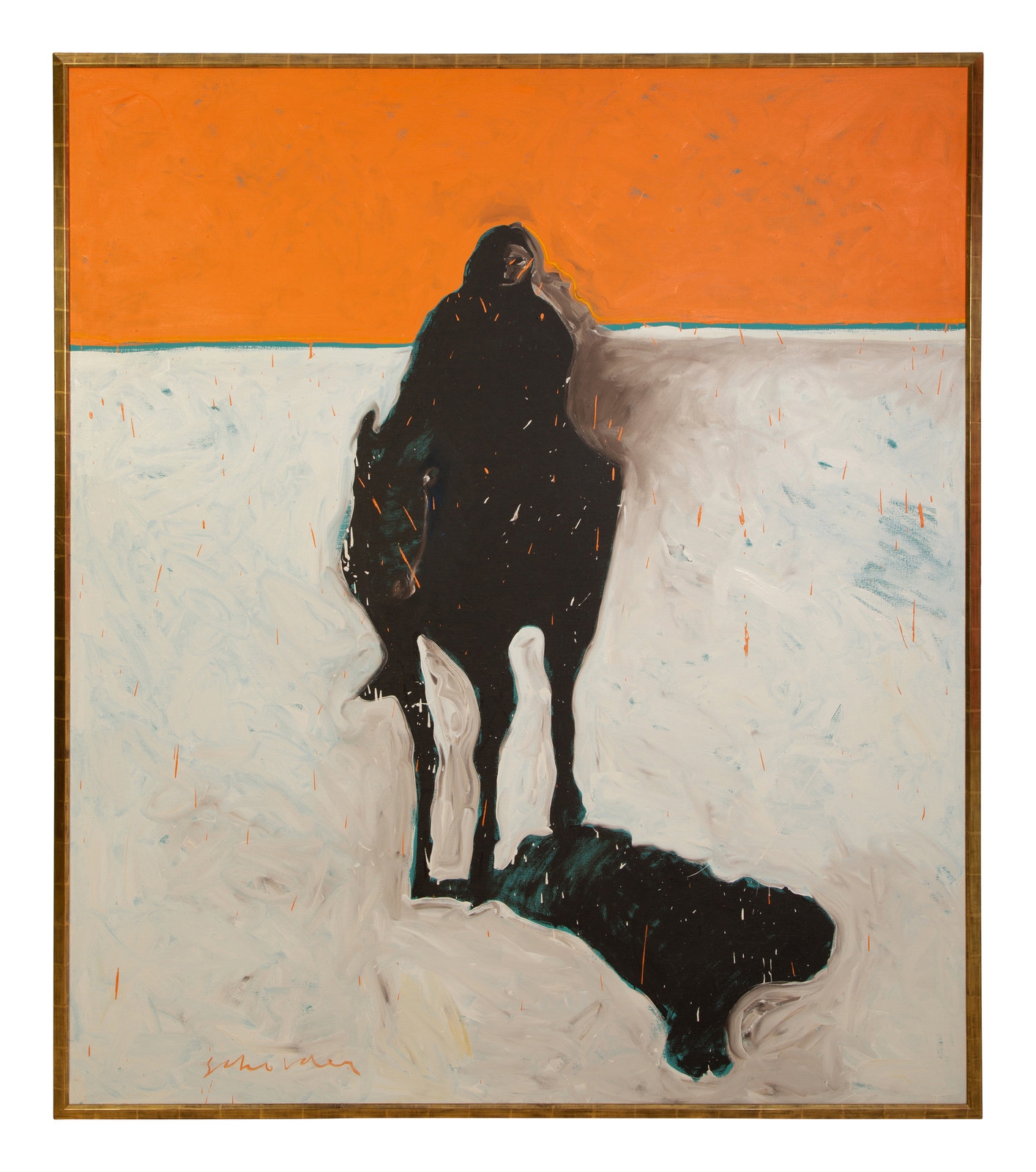 Fritz Scholder | Horse and Rider | MutualArt
