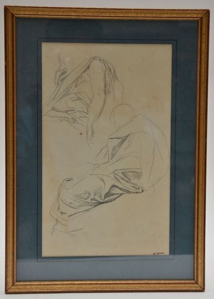 Henri Lehmann | Two draped figures | MutualArt