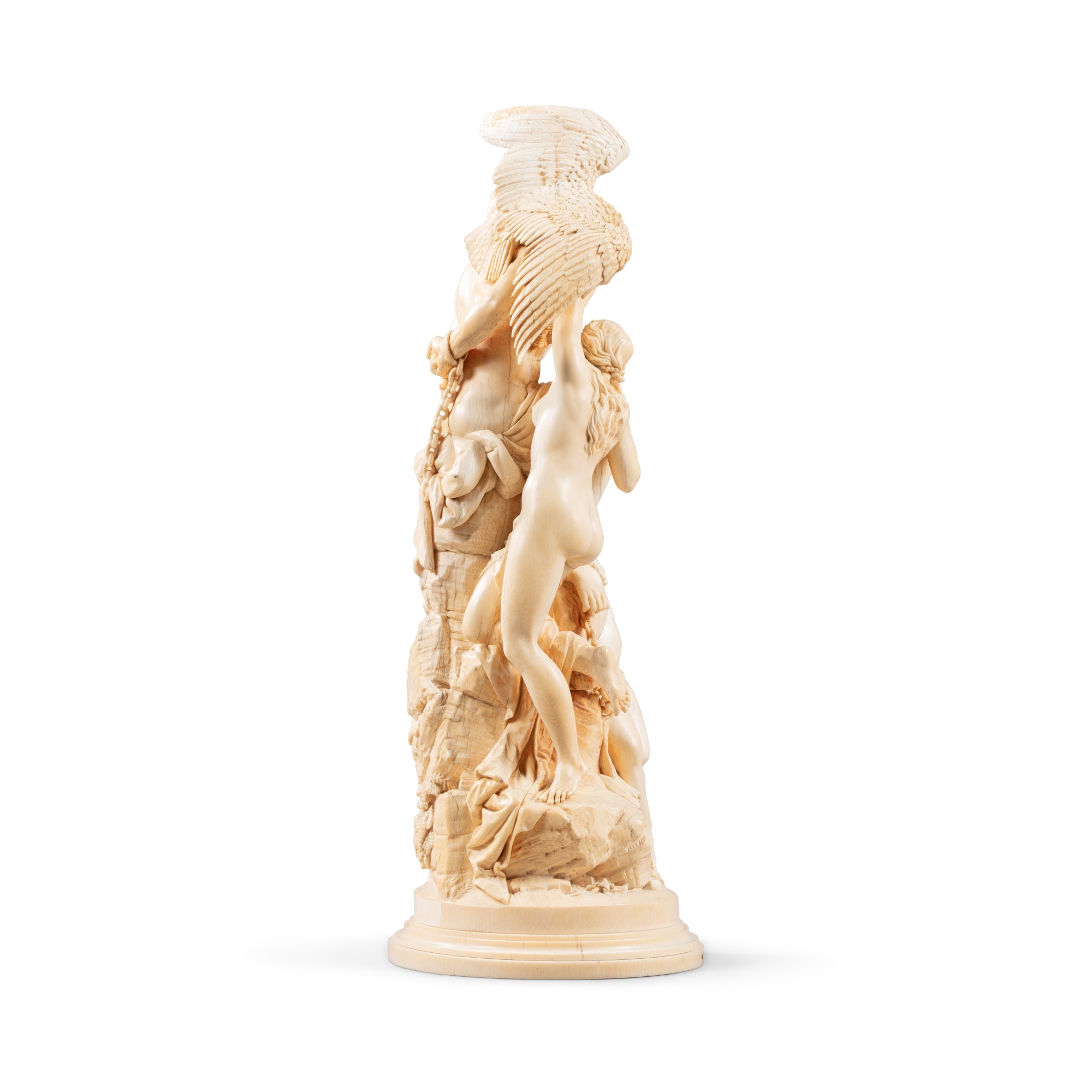 Eduard Müller | A French ivory group of Prometheus bound and the ...