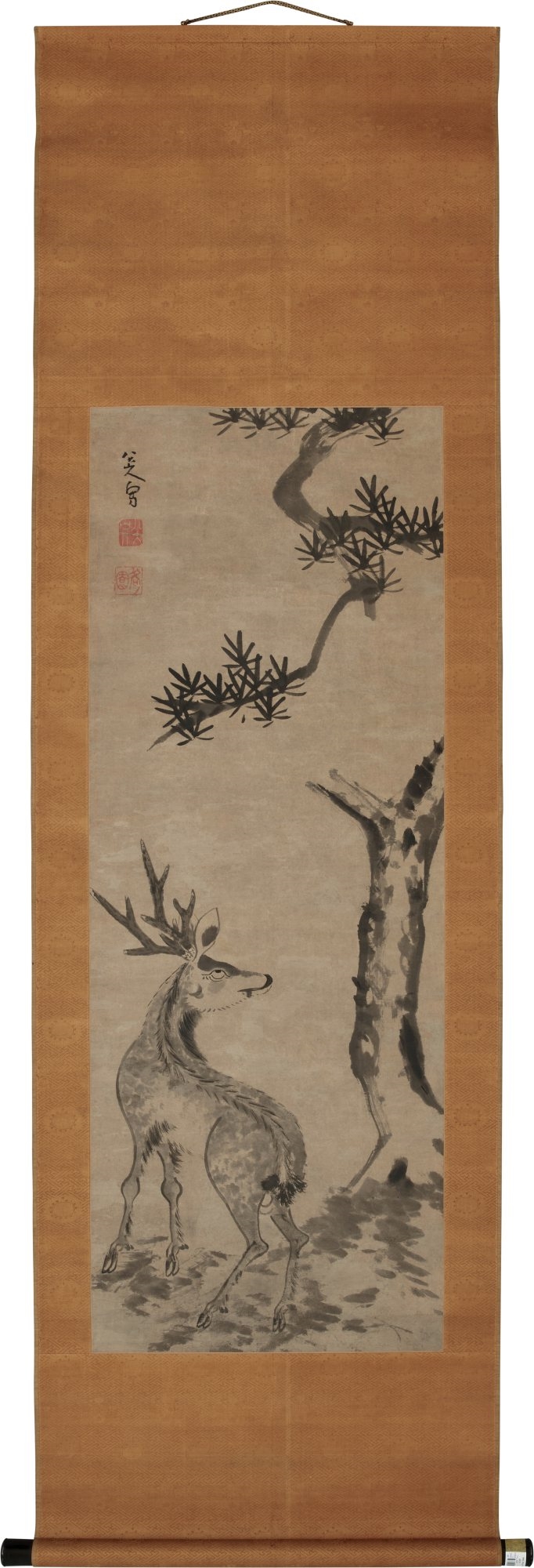 Bada Shanren | Deer and Pine Tree 松鹿圖 | MutualArt