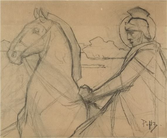 Piotr Stachiewicz | Święty Marcin na koniu - Szkic pracy do Roku Bożego ...