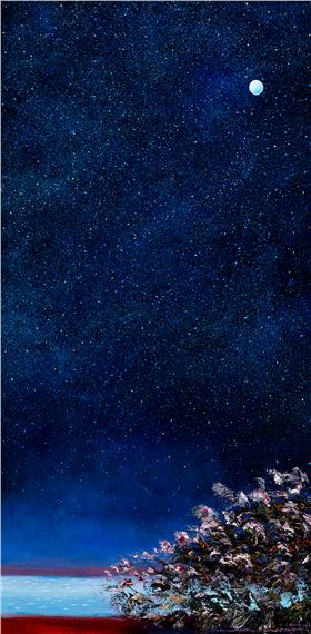 Han Imssu | Red tidal flat night sky (2022) | MutualArt