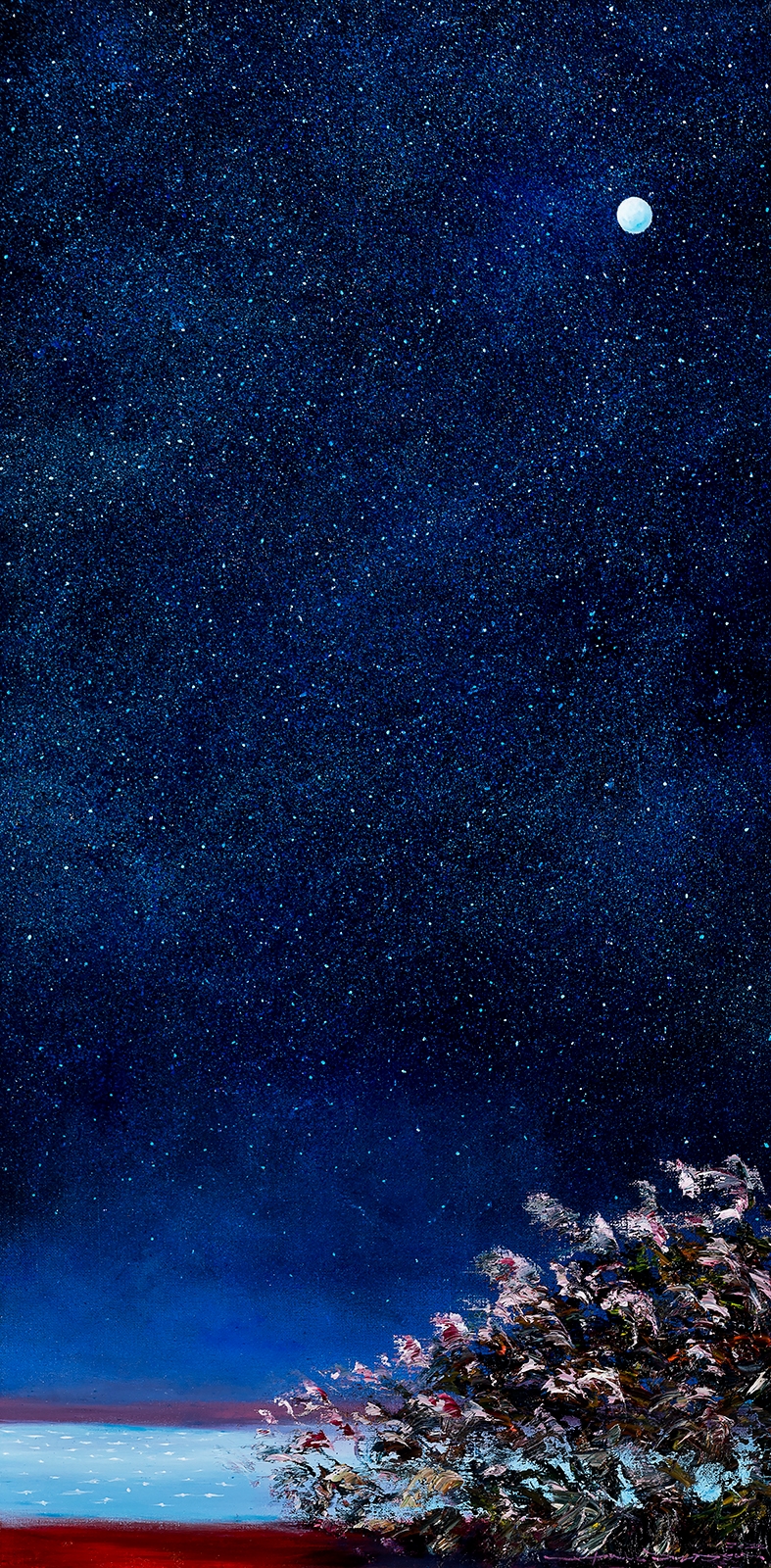 Han Imssu | Red tidal flat night sky (2022) | MutualArt