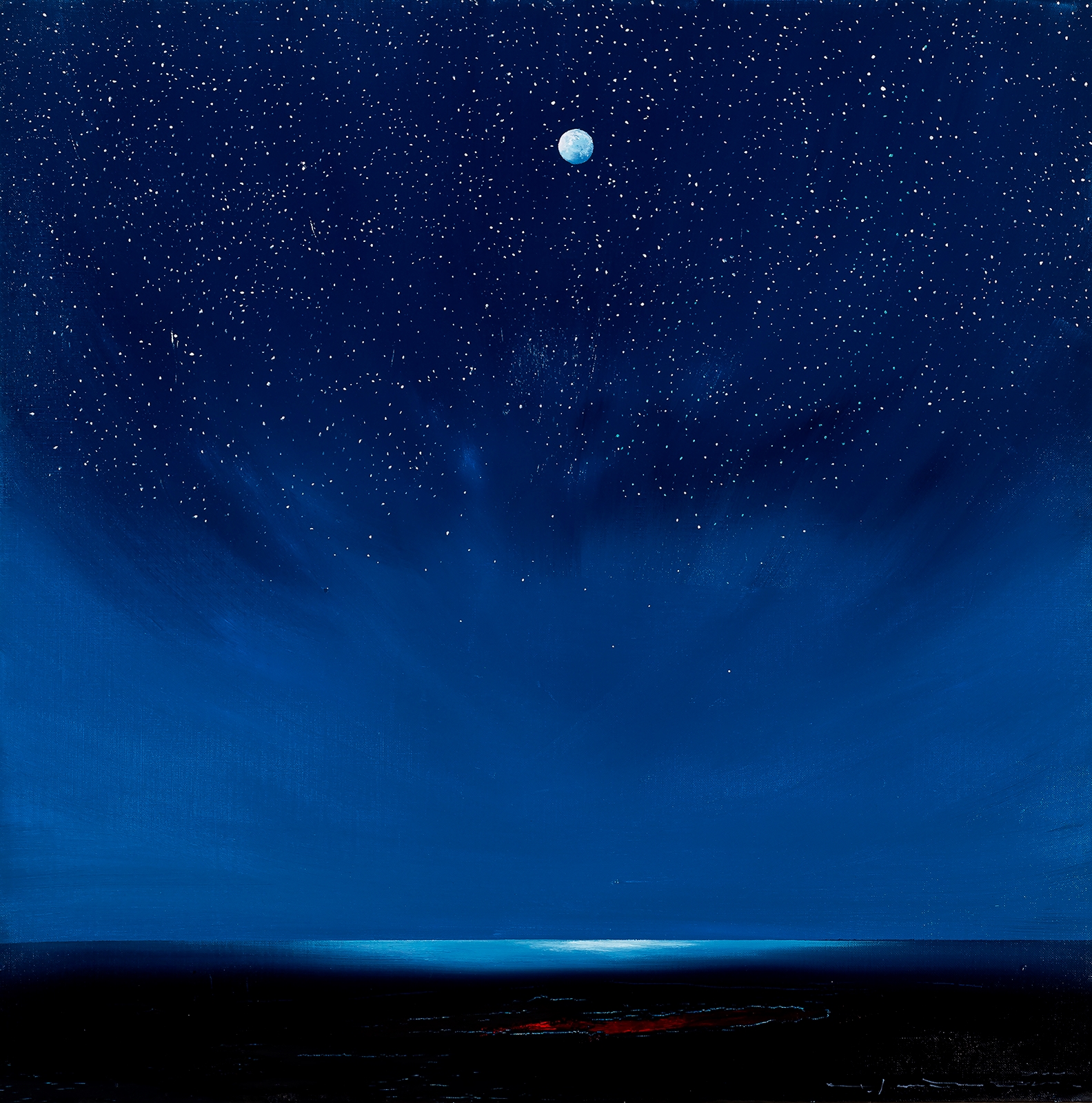 Han Imssu | Red tidal flat night sky (2021) | MutualArt