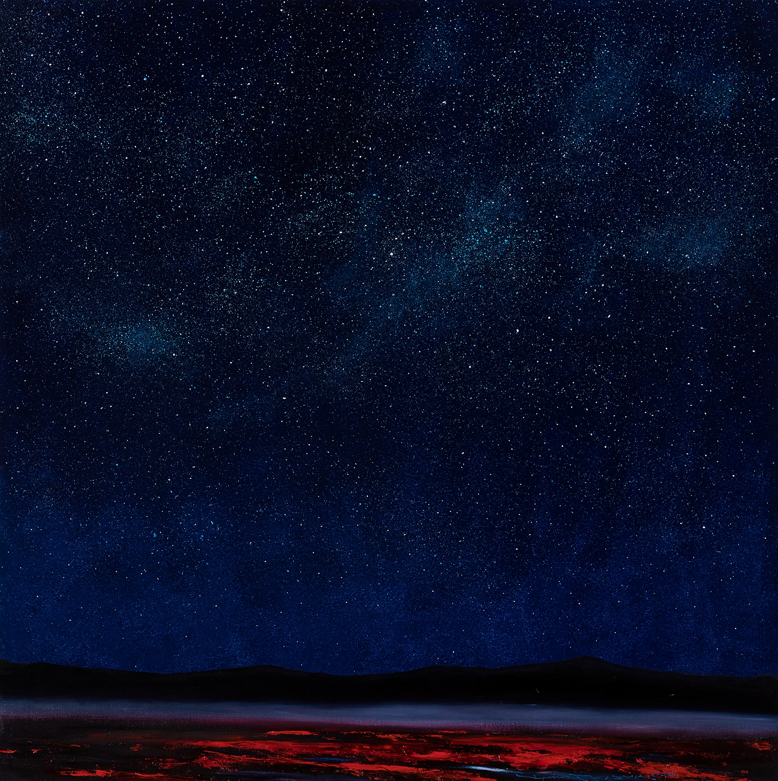 Han Imssu | Red tidal flat night sky (2021) | MutualArt