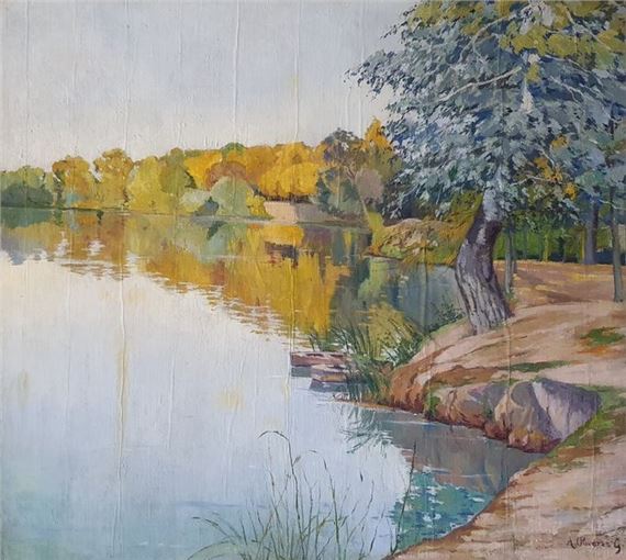 Oliveras Guart Angel | Edge of a pond | MutualArt