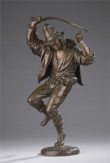 Jean-Jacques Feuchere | Dancing peasant with a sickle | MutualArt