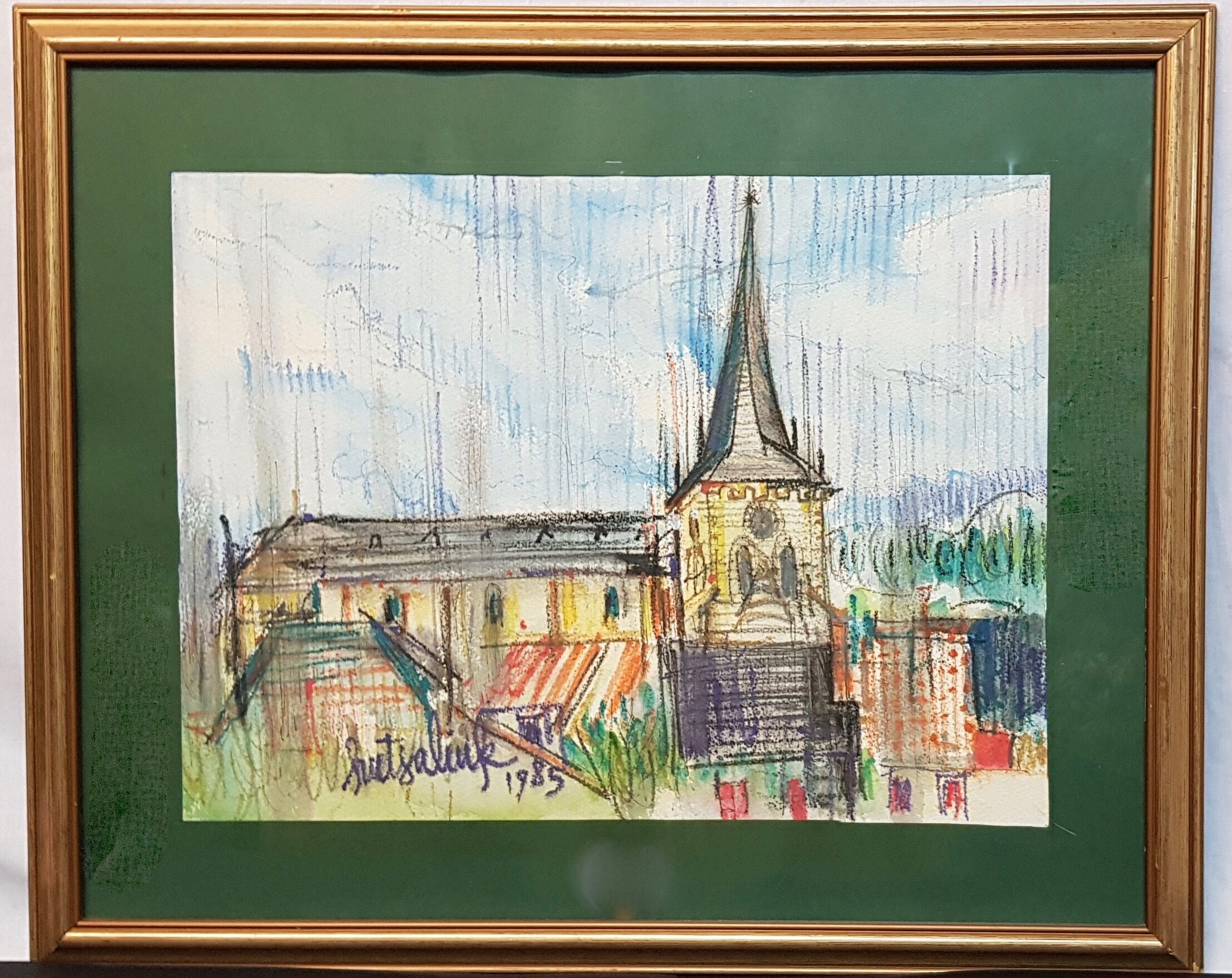 Luiboslav Hutsaliuk | Devant l'église (1985) | MutualArt