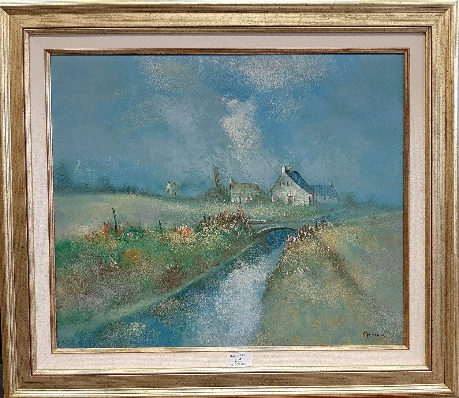 Léo Massard | Le petit pont fleuri (1986) | MutualArt