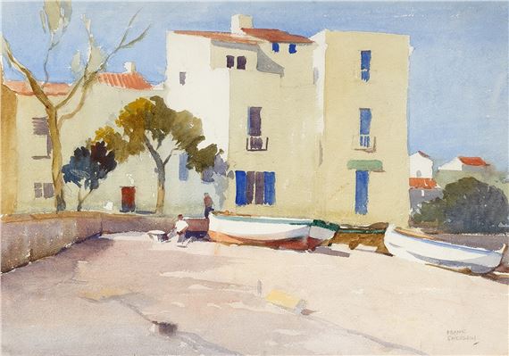 Frank Sherwin | 'Mediterranean Fishing Village' | MutualArt