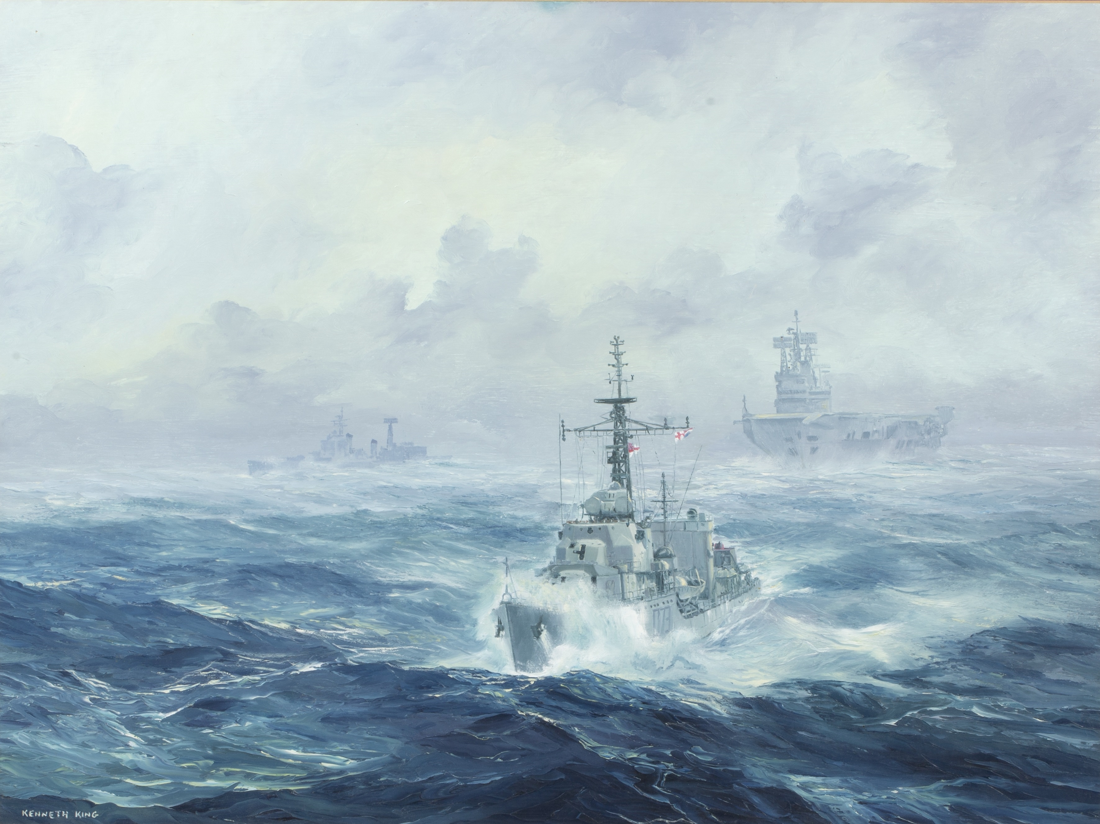 Kenneth King | HMS Cavalier at sea | MutualArt