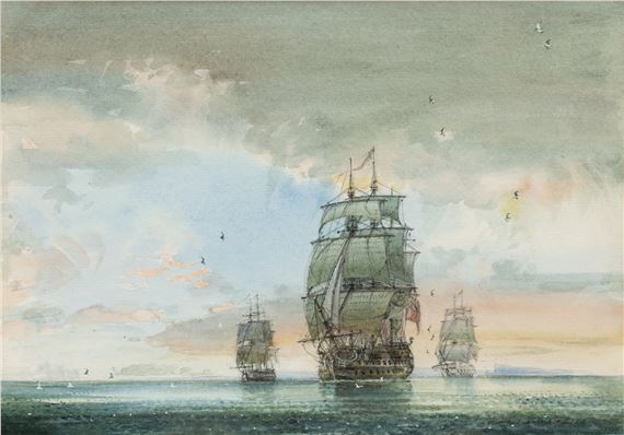 Chris D. Watkiss | 'I Saw Three Ships' (Warships 1800) (1790) | MutualArt