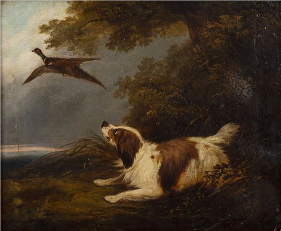 George Armfield | A spaniel flushing out a pheasant | MutualArt