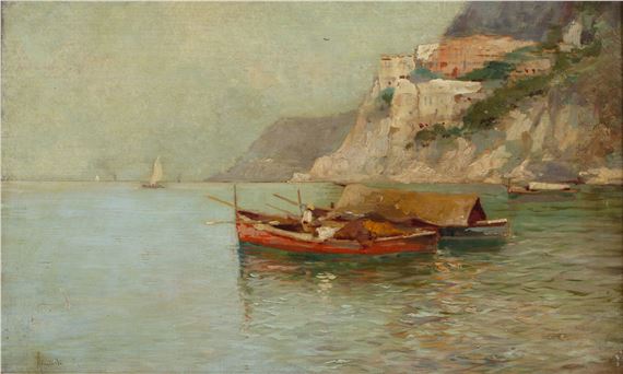 Oscar Ricciardi | Fishing boats off the Italian coast | MutualArt