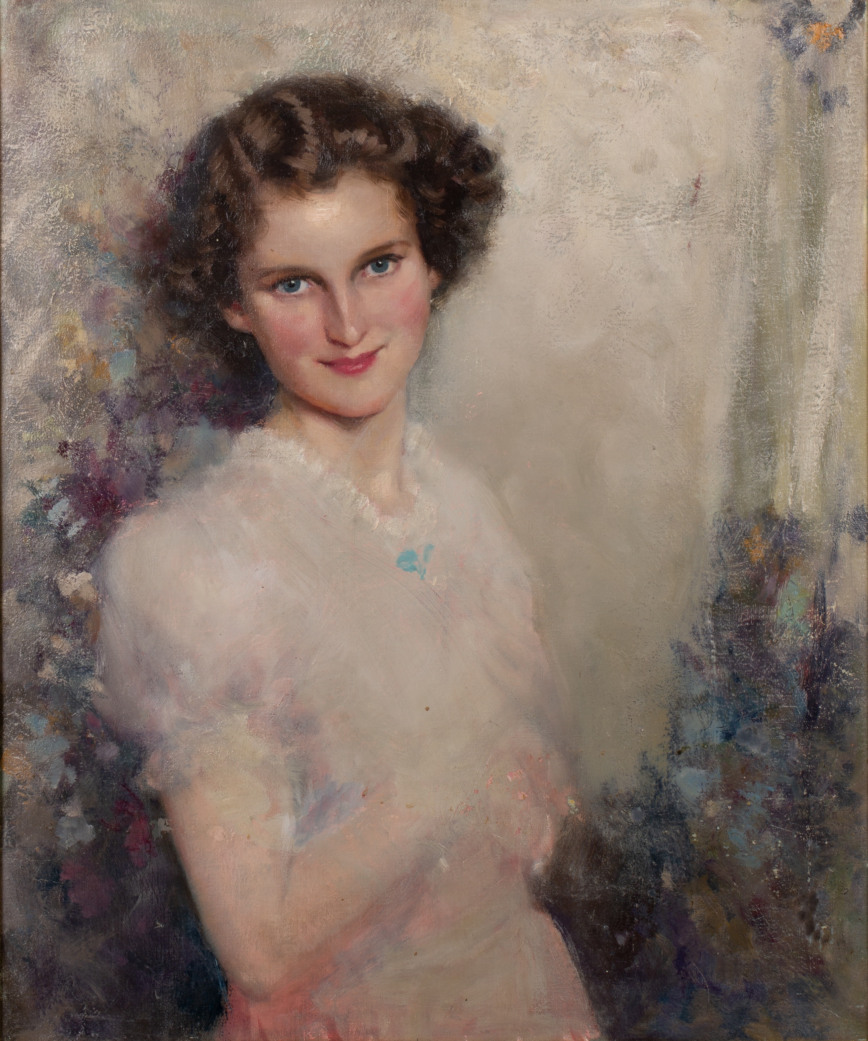 Guy Lipscombe | Portrait of a female beauty standing with hands clasped ...