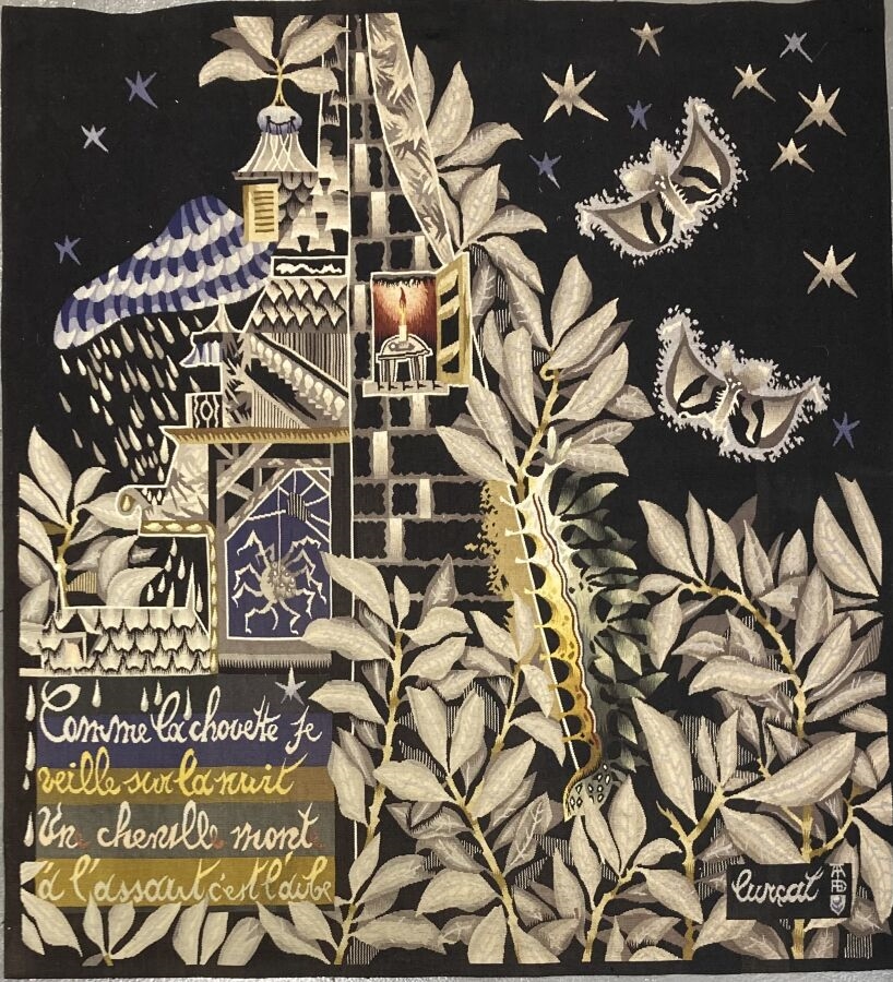 Jean Lurçat | Jean LURÇAT (1892-1966) Sur la nuit Tapisserie signée et ...