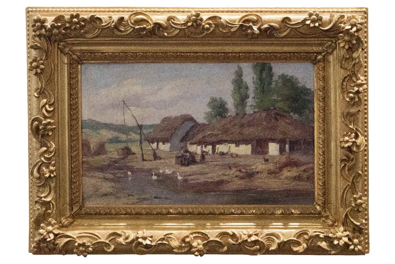 Heinrich Hiller | Rural landscape with farmstead | MutualArt