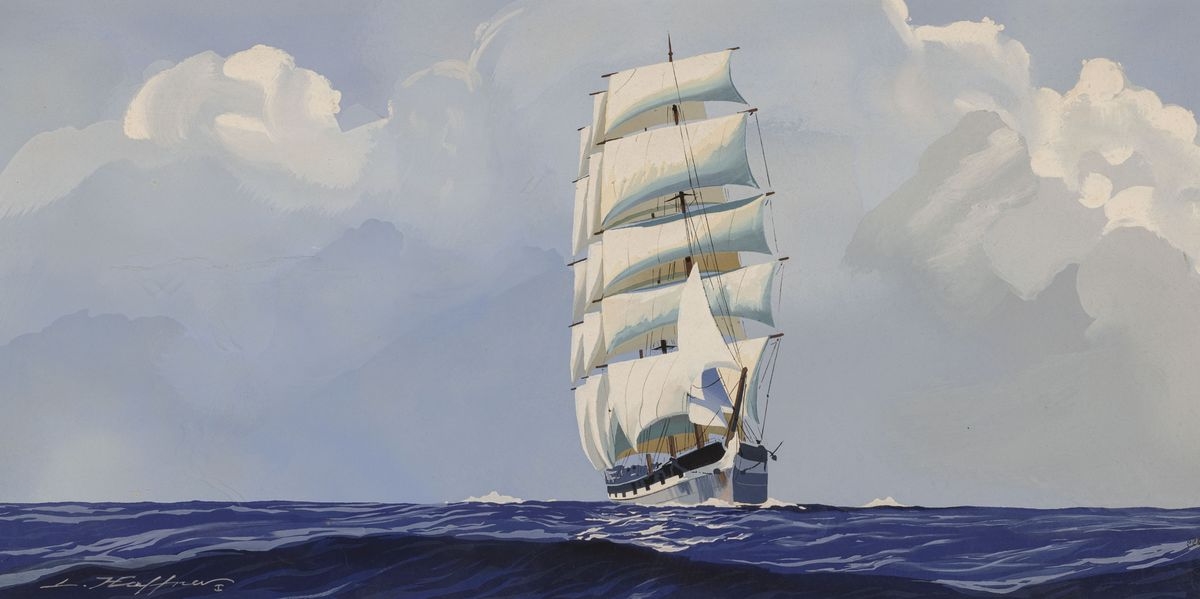 Leon Haffner | FREGATA NA MORZU | MutualArt