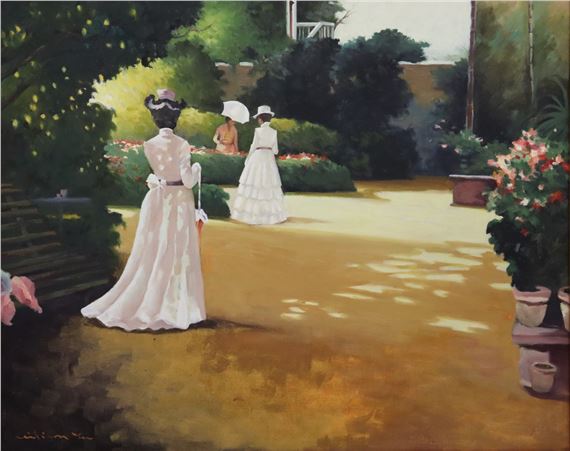William Yu | 19th Century women in park | MutualArt