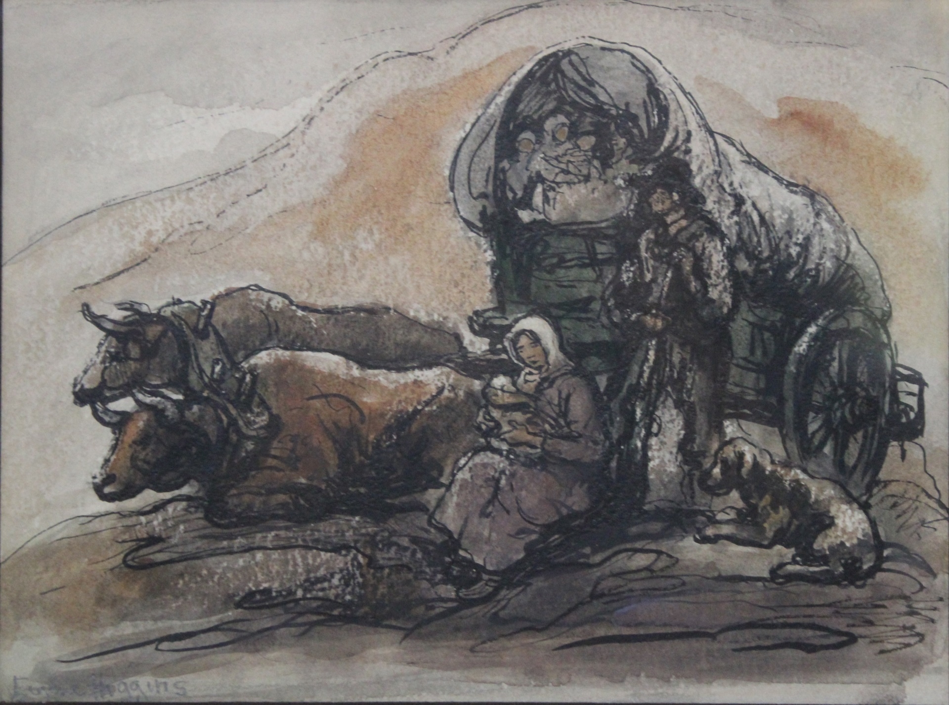 Eugene Higgins | Wagon scene | MutualArt