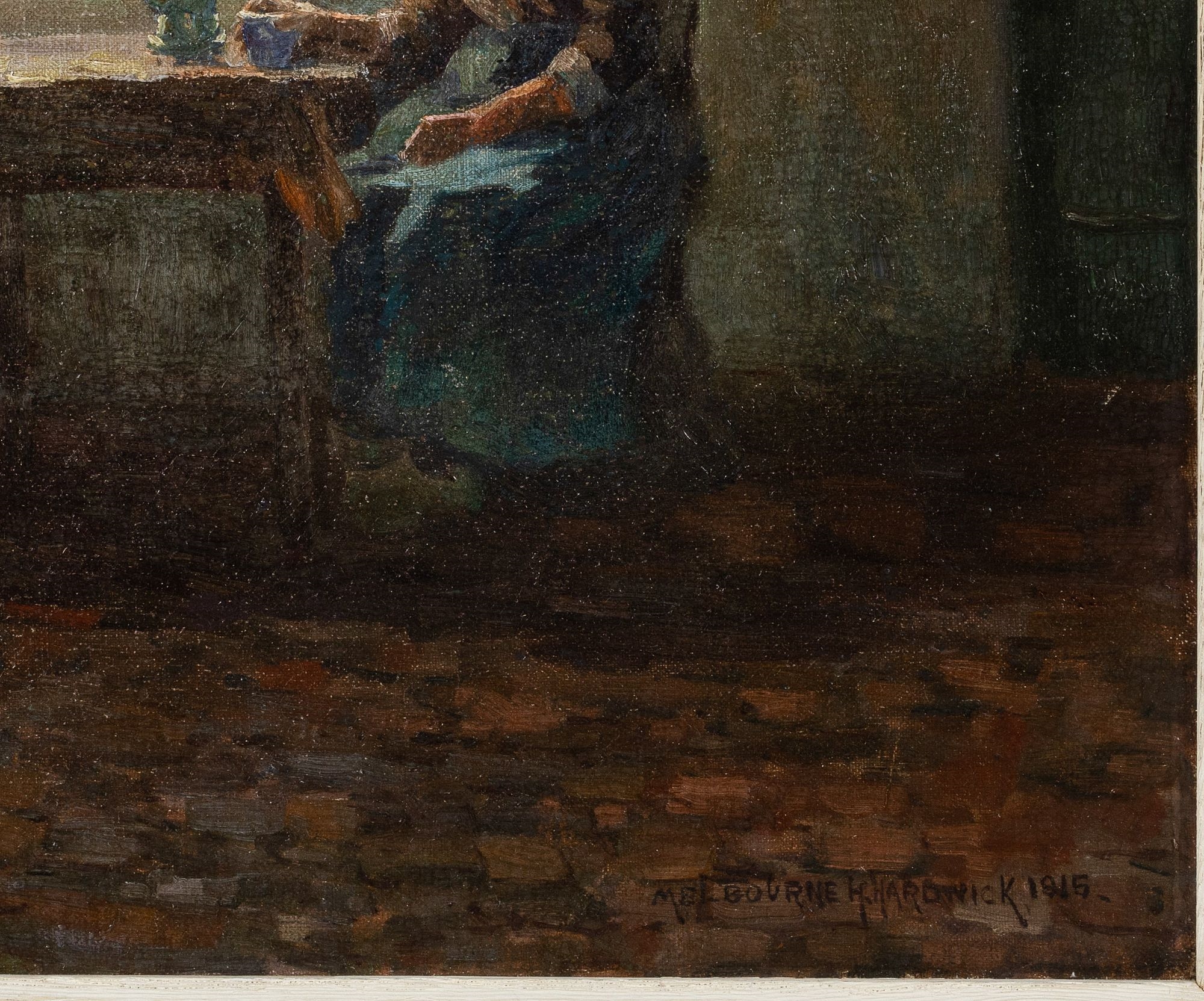 Melbourne Havelock Hardwick | Figures in an Interior (1915) | MutualArt