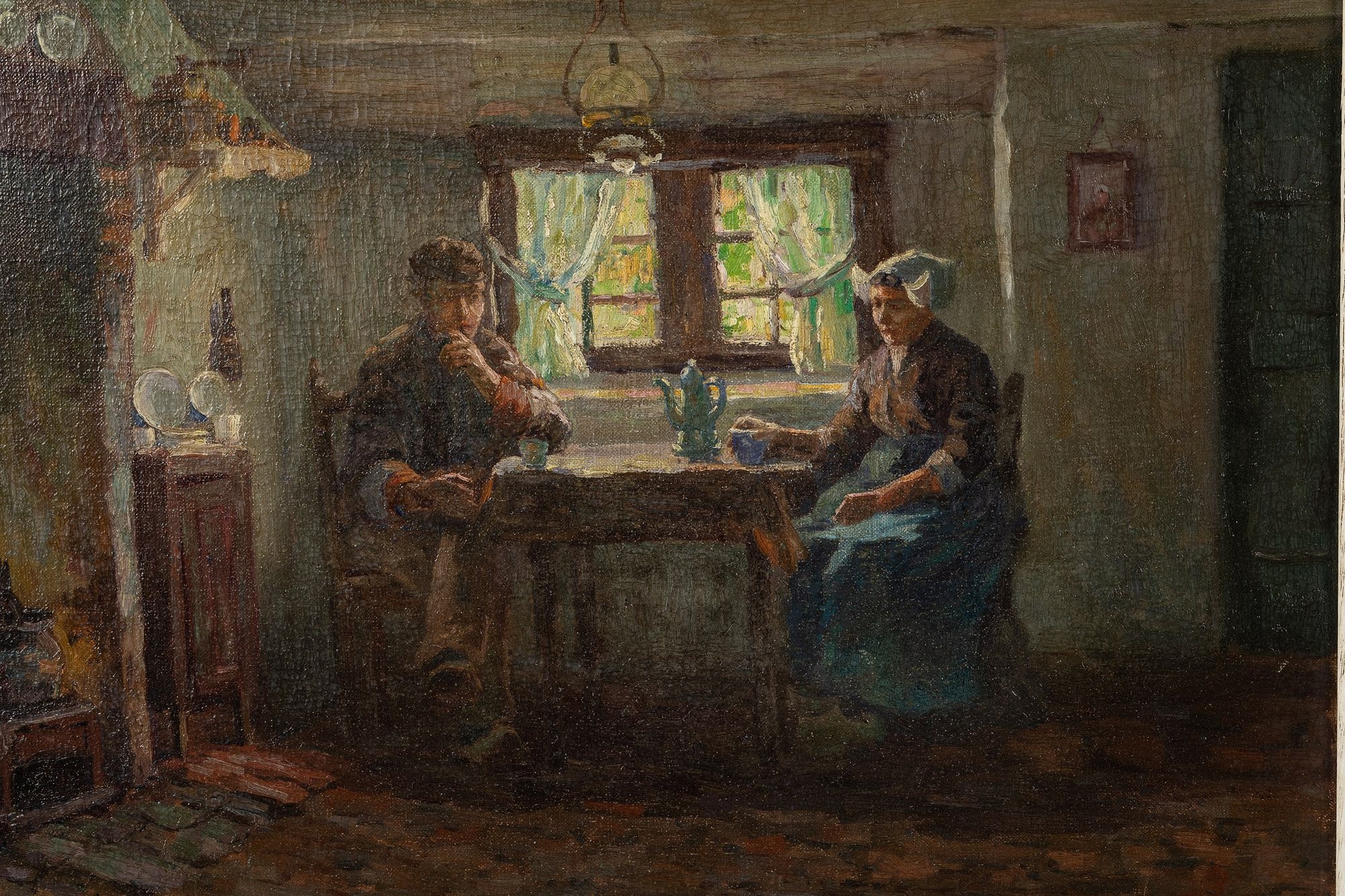 Melbourne Havelock Hardwick | Figures in an Interior (1915) | MutualArt