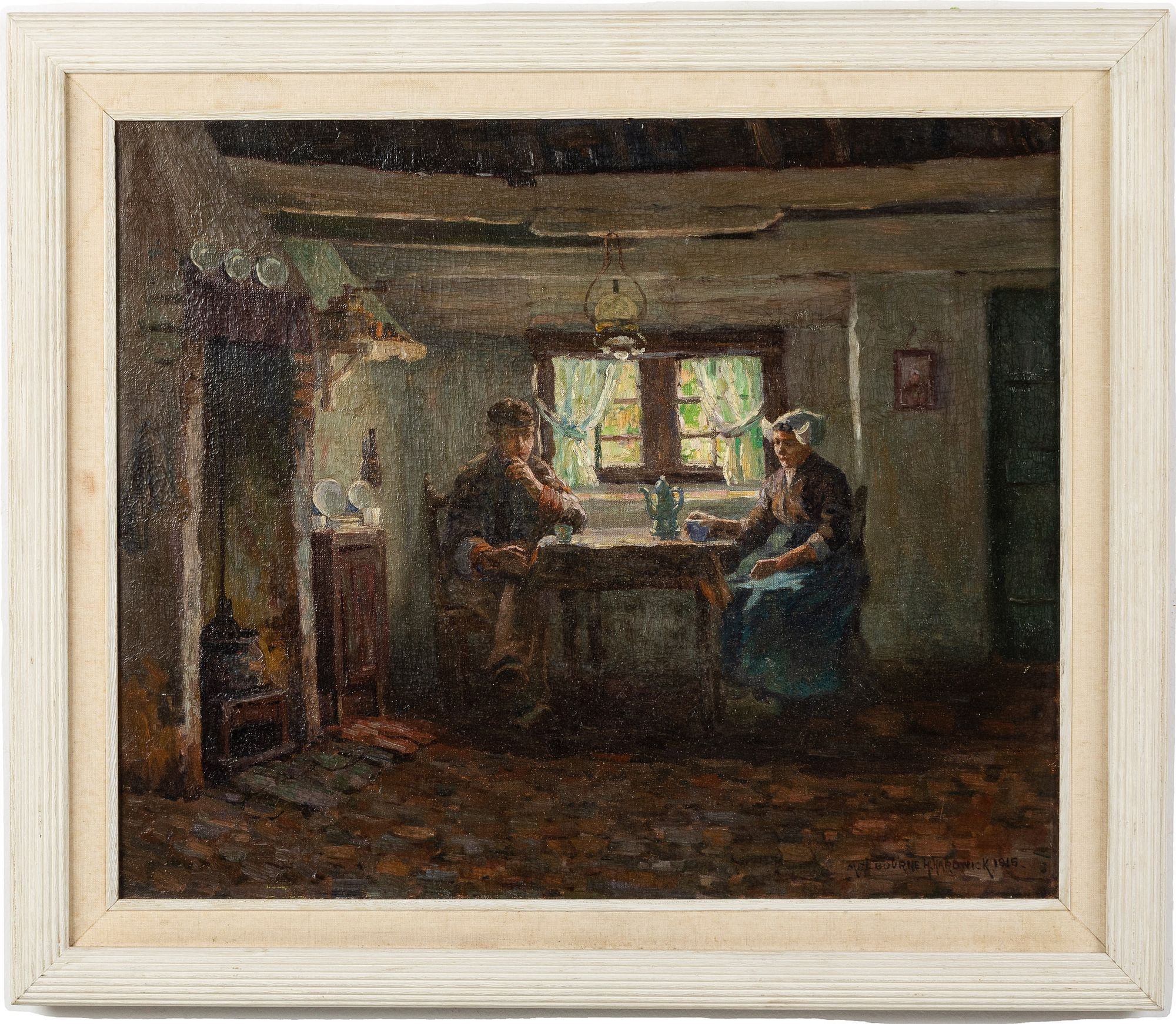 Melbourne Havelock Hardwick | Figures in an Interior (1915) | MutualArt