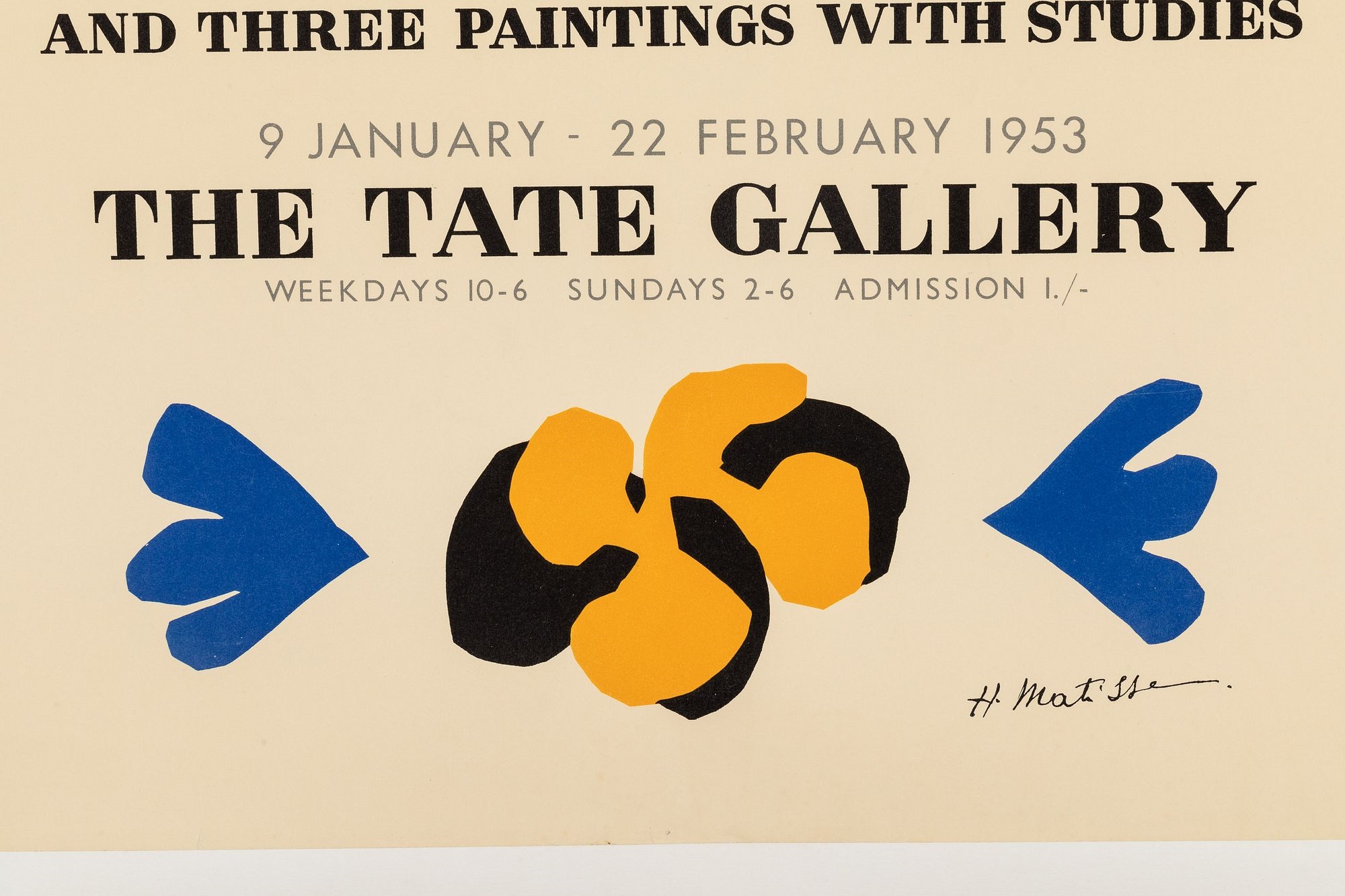 Henri Matisse | Tate Gallery 1953 Exhibition Poster | MutualArt