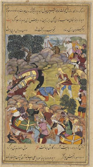 Mughal School, 16th Century | TIMUR'S COMMANDER PULAD KILLS TURKHAN ...