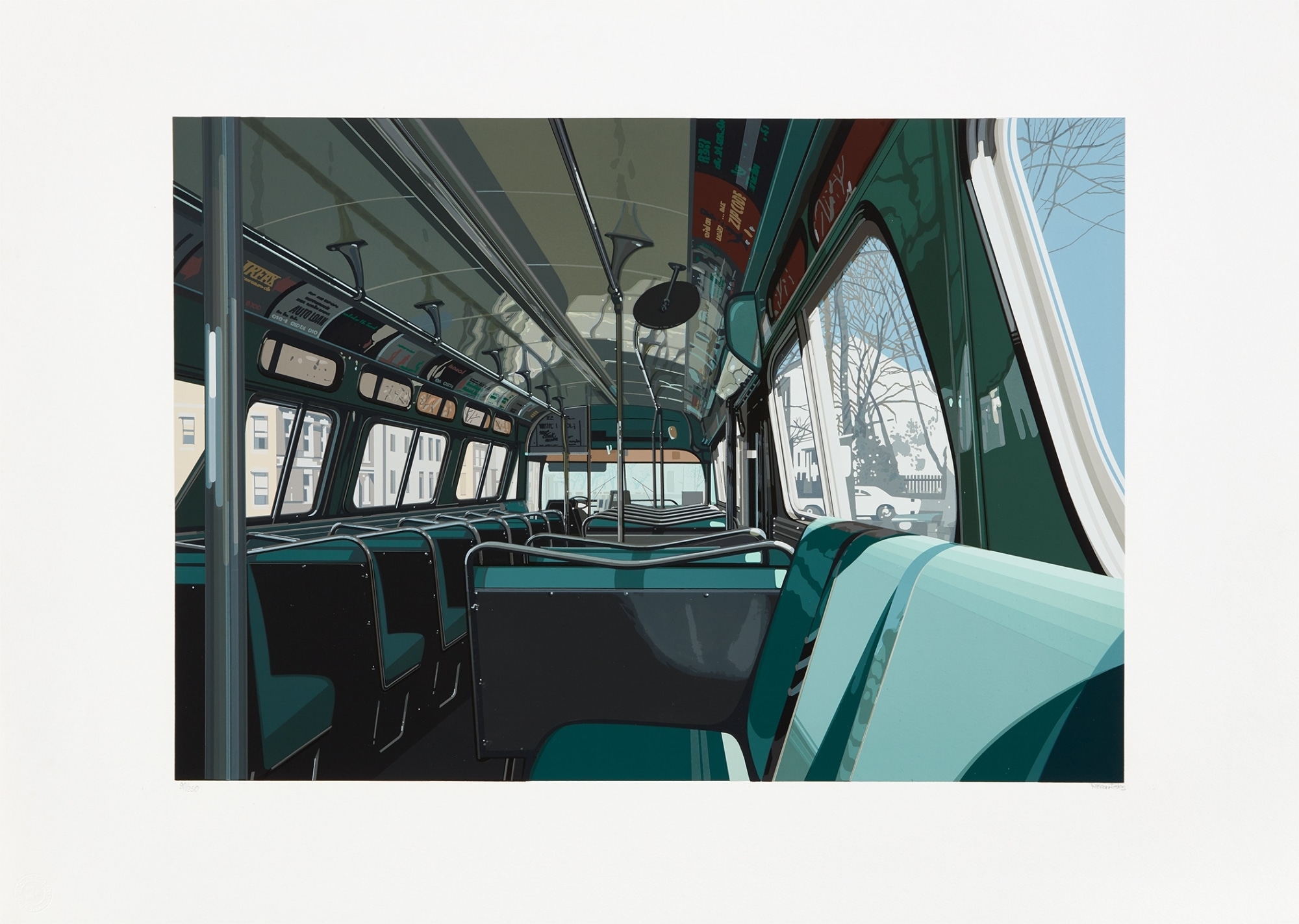 Richard Estes | Bus Interior, from Urban Landscapes III (A. p. 123 ...
