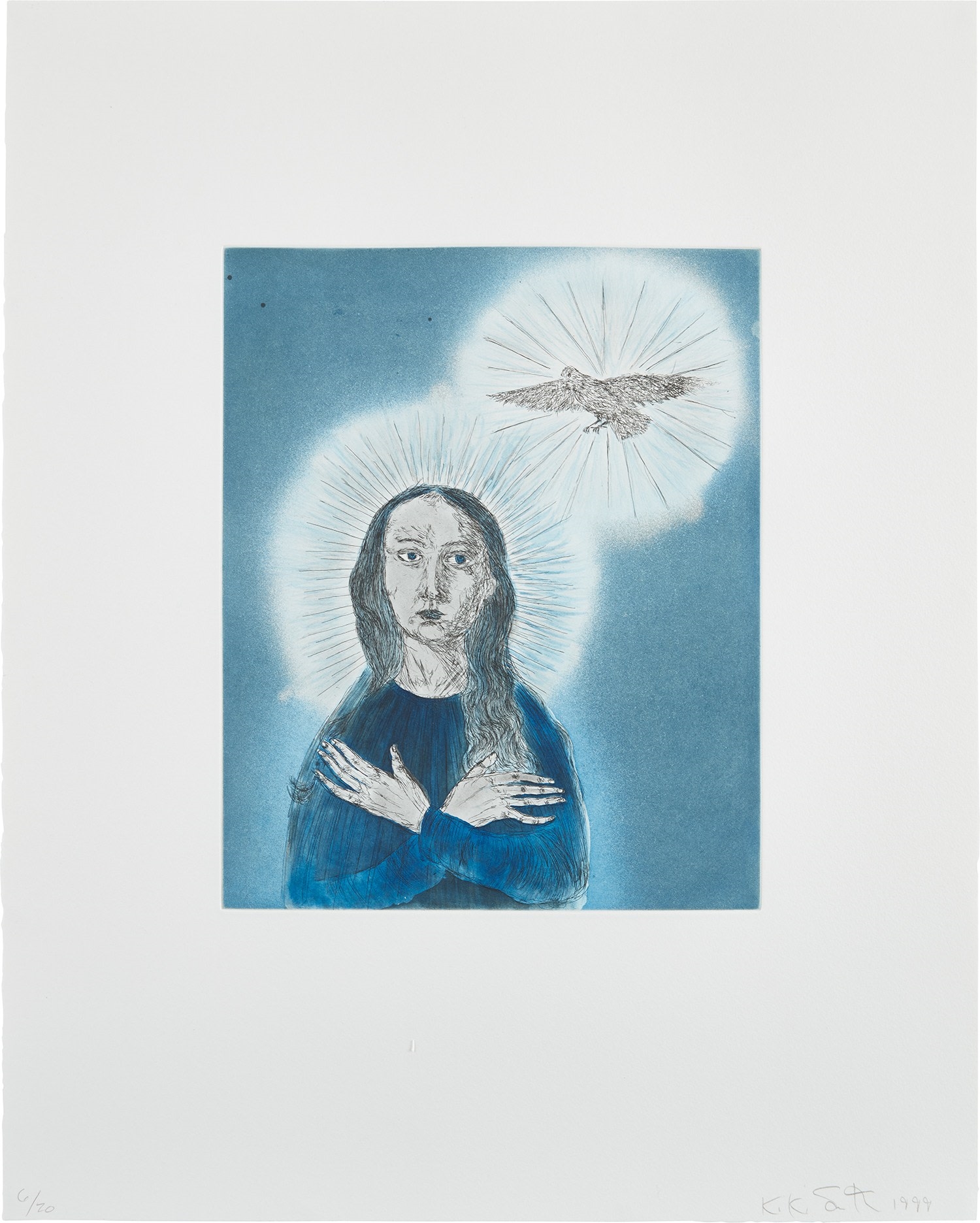 Kiki Smith | Emily D.; and Virgin with Dove, from Blue Prints (W. 120 ...